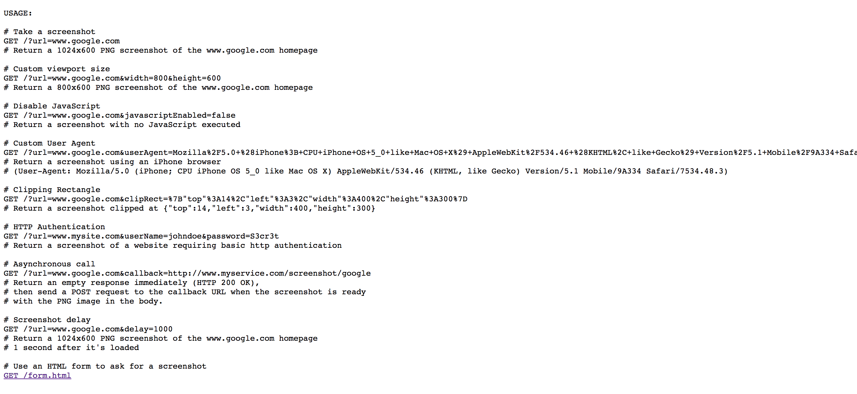 Screenshot As A Service KaiChu